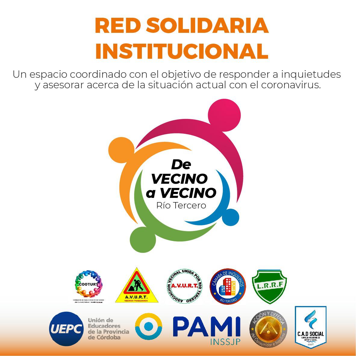 Por el Coronavirus, Río Tercero tiene su Red Solidaria Institucional